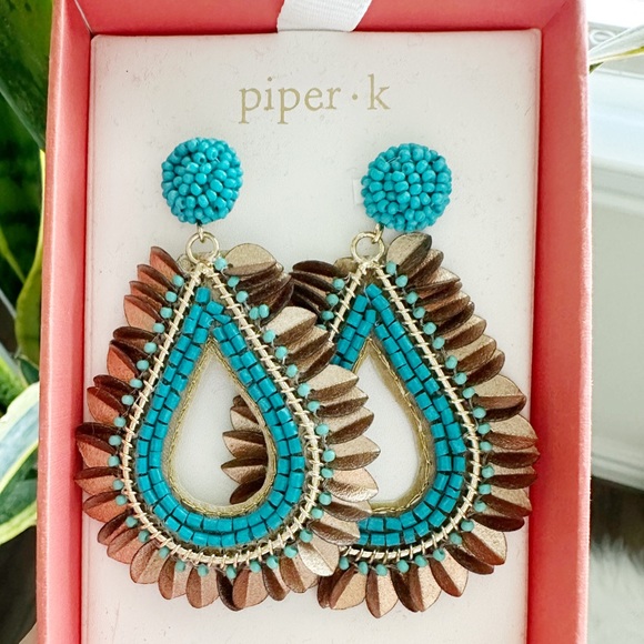 Piper K | Jewelry | New Piper K Hand Beaded Earrings | Poshmark